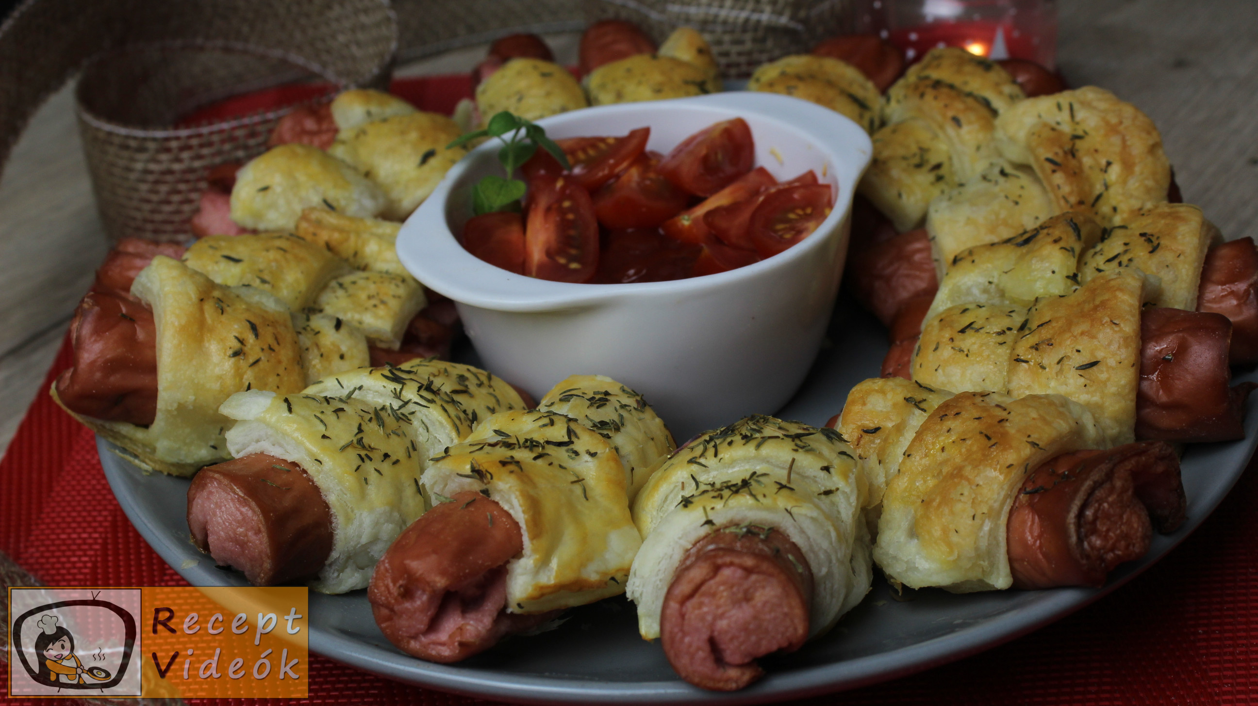 VIRSLI KOSZORÚ RECEPT VIDEÓVAL - virsli koszorú készítése
