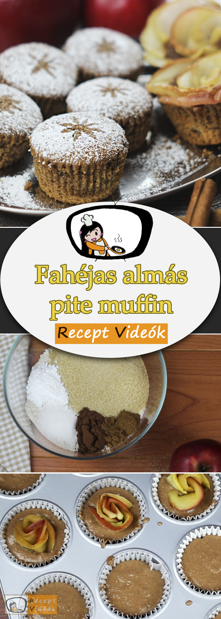 ALMÁS PITE MUFFIN RECEPT VIDEÓVAL - almás pite muffin készítése