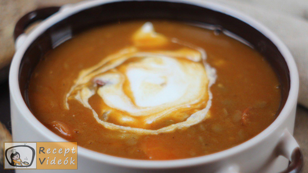 LENCSELEVES RECEPT VIDEÓVAL - lencseleves készítése